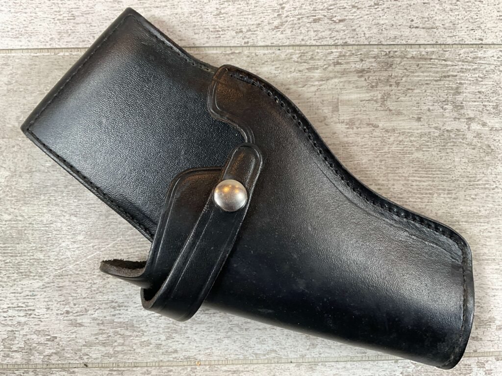 US MILITARY BLACK LEATHER .38 REVOLVER LEFT HANDED HOLSTER (SCOTT ...