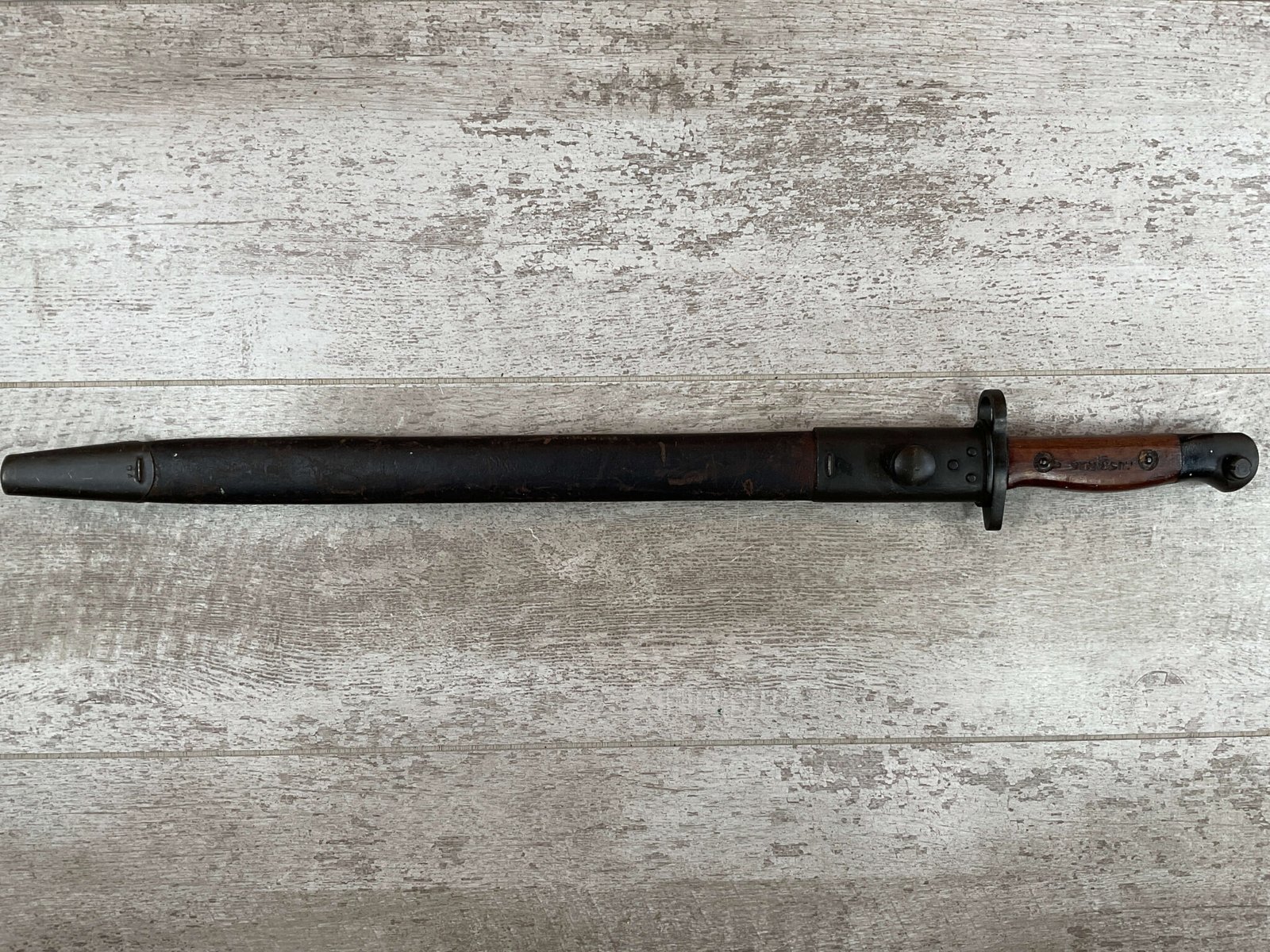 AUSTRALIAN LITHGOW NO.1 MKIII 1907 PATTERN BAYONET & SCABBARD #857-DK ...