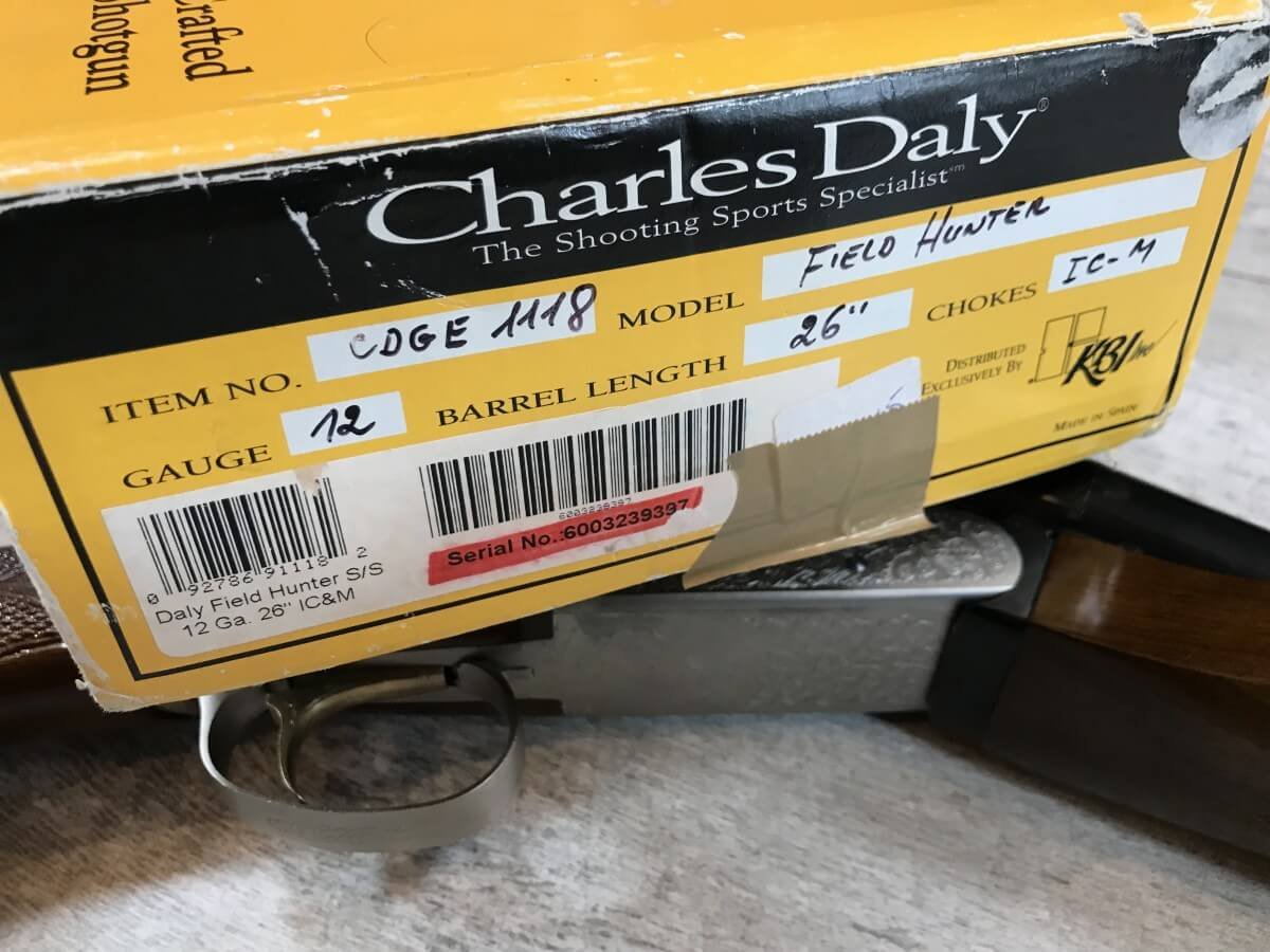 CHARLES DALY FIELD HUNTER 3" SxS 12GA. 26" BARREL SHOTGUN NIB #358 ...