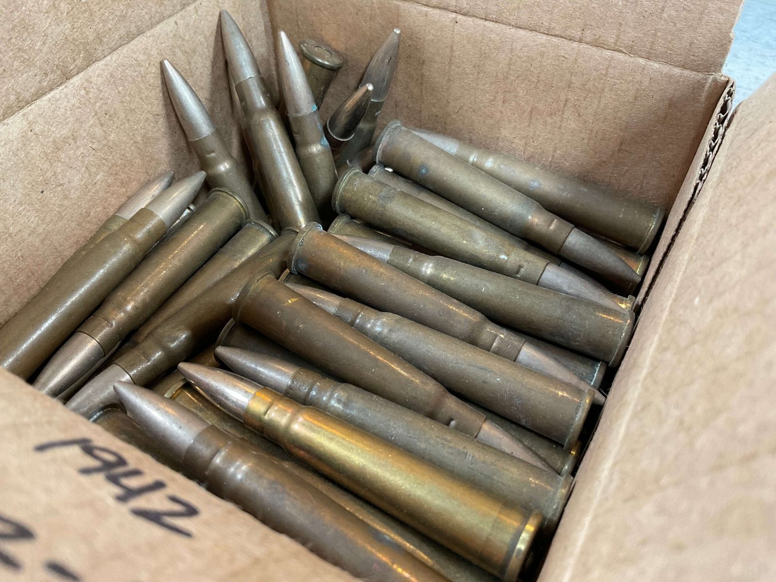 WWII MILITARY .303 BRITISH BALL AMMO, 1942 HEADSTAMP, QTY 87 #2-11055 ...