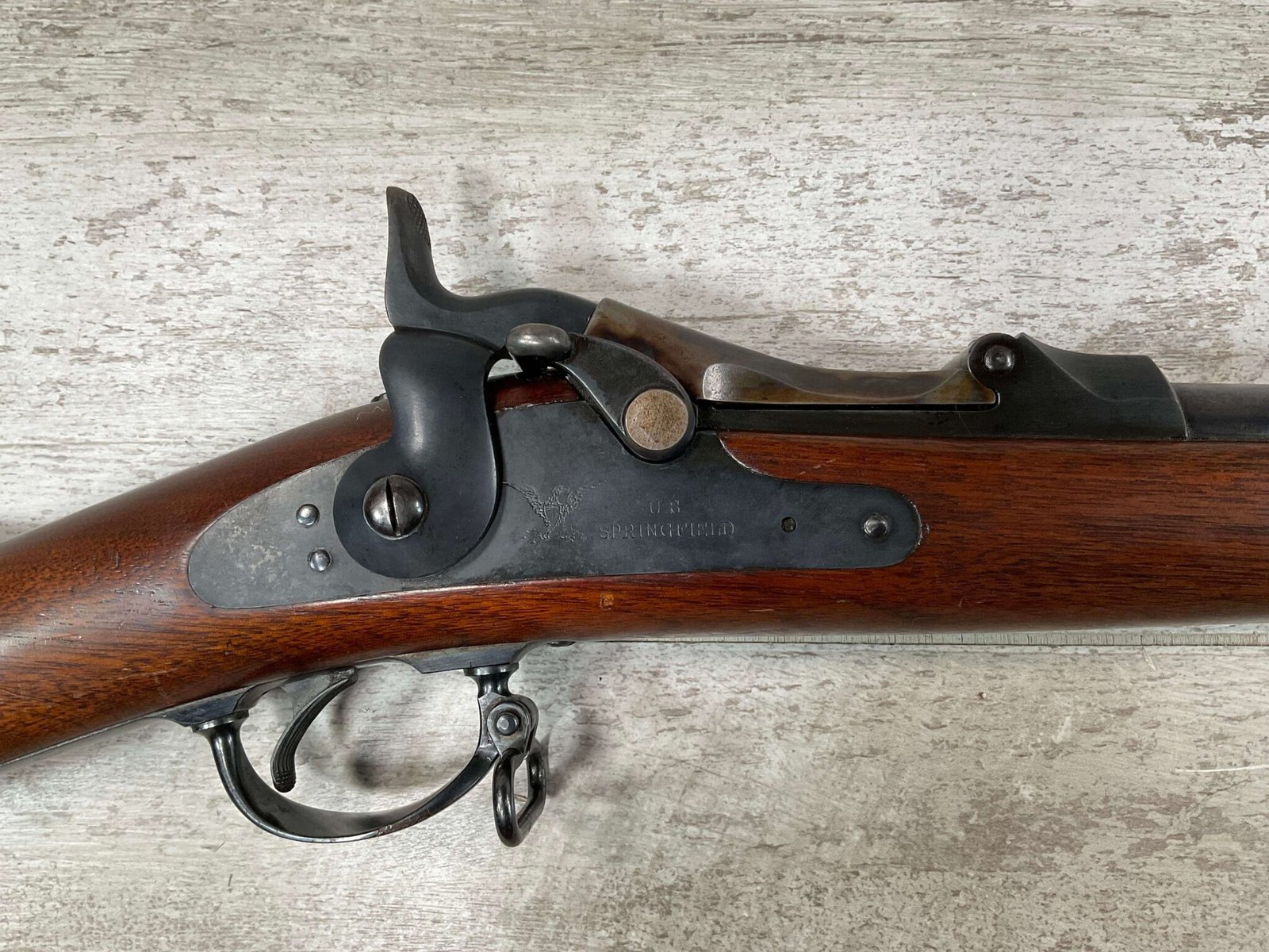 U.S. SPRINGFIELD MODEL 1878 TRAPDOOR RIFLE, MINTY - Checkpoint Charlie's