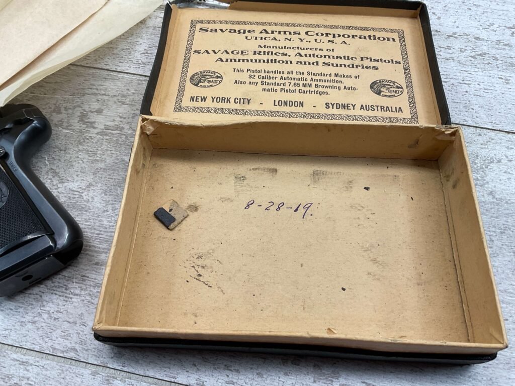 SAVAGE MODEL 1907 .32ACP PISTOL IN ORIGINAL KRAFT BOX #175-TT ...