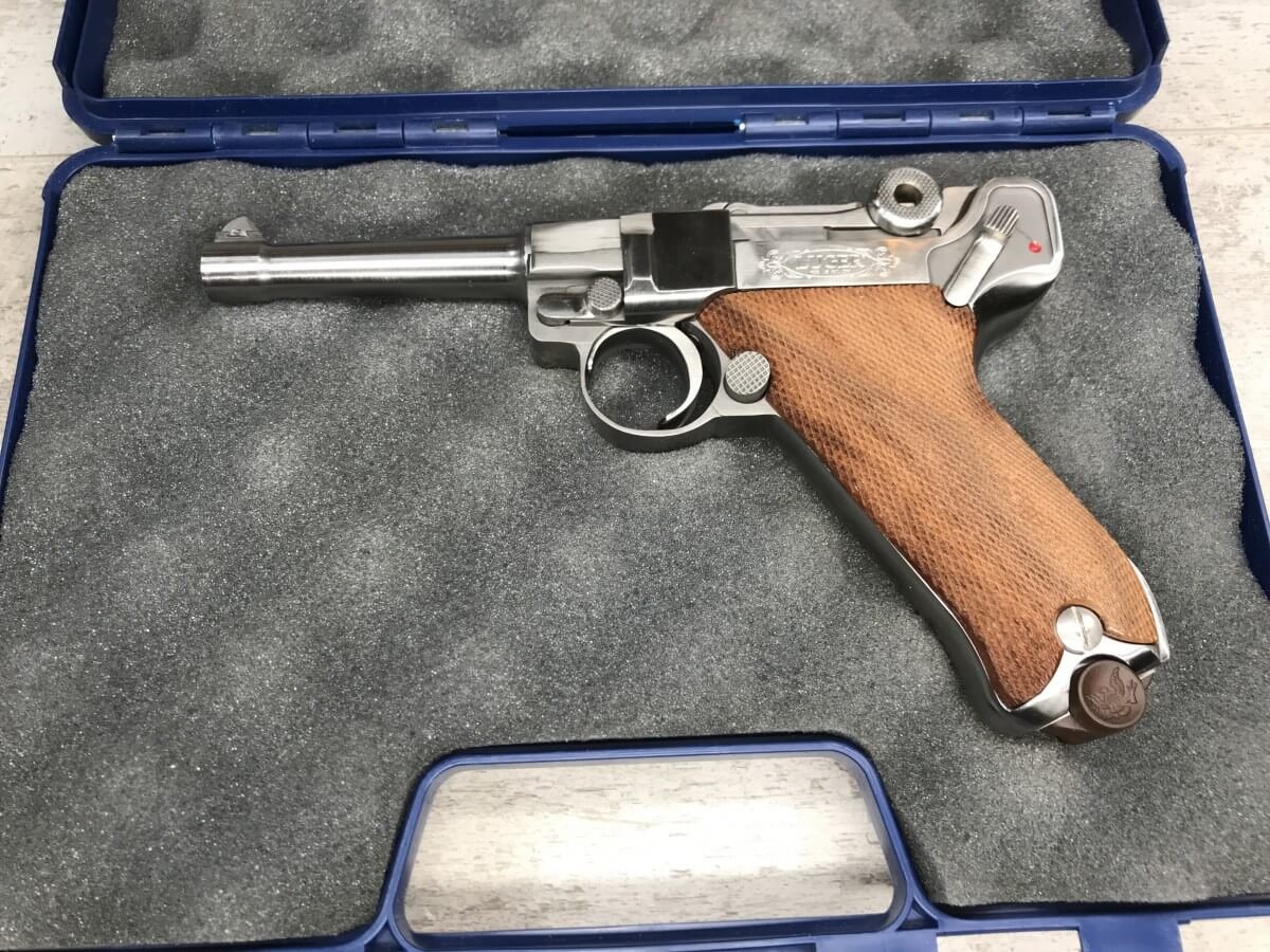 STOEGER AMERICAN EAGLE STAINLESS LUGER P08 9MM PISTOL #2211017 ...