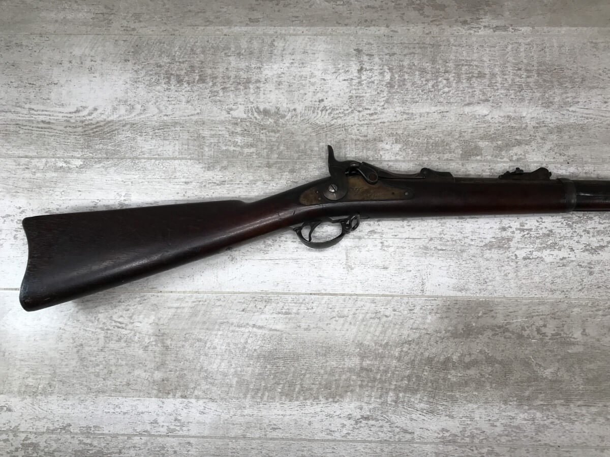SPRINGFIELD 1873 TRAPDOOR .45-70 RIFLE WITH BAYONET AND SCABBARD #464 ...