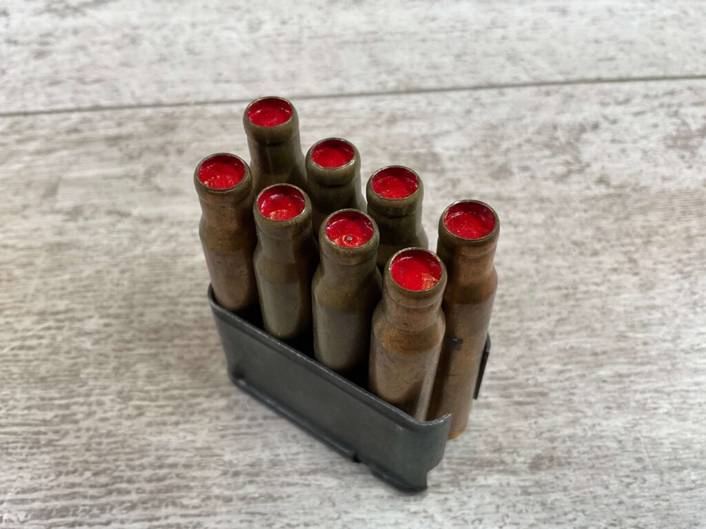 M1 GARAND EN-BLOCK METAL CLIP W/8 ROUNDS BLANK AMMO #3-02025 ...
