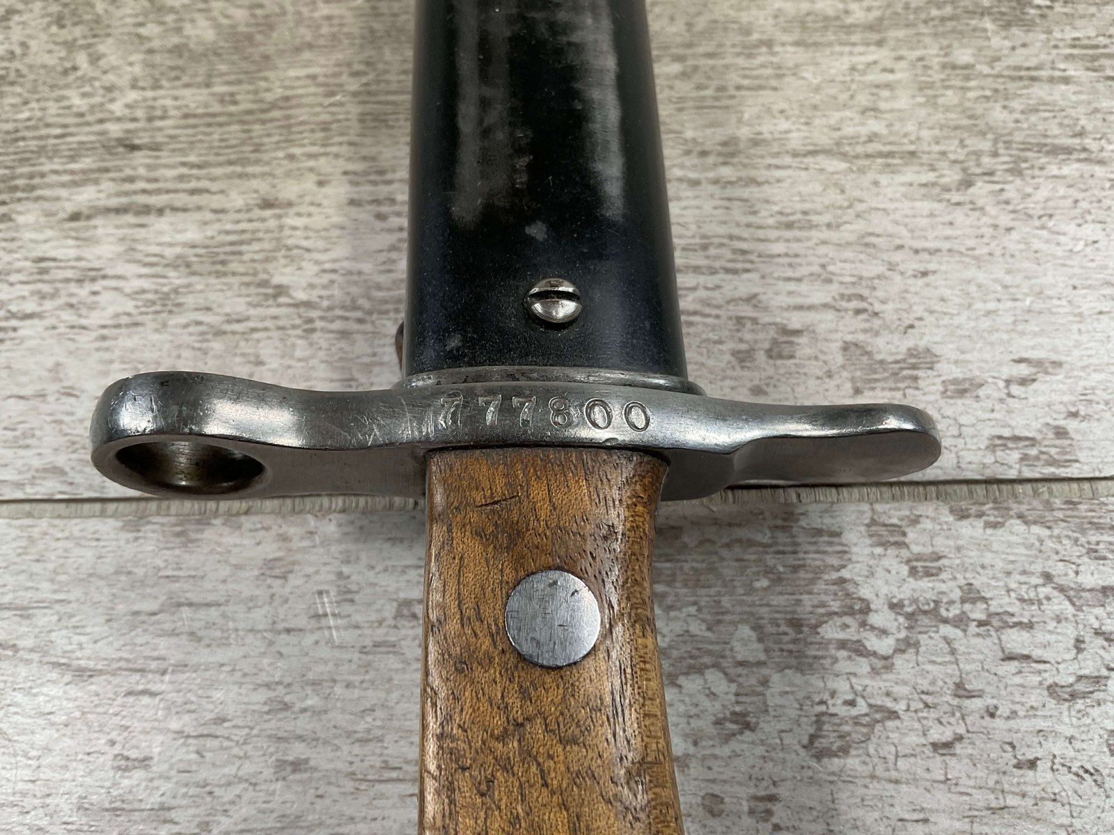 SWISS ARMY M1918 BAYONET FOR K31 W/SCABBARD #3-03155 - Checkpoint Charlie's