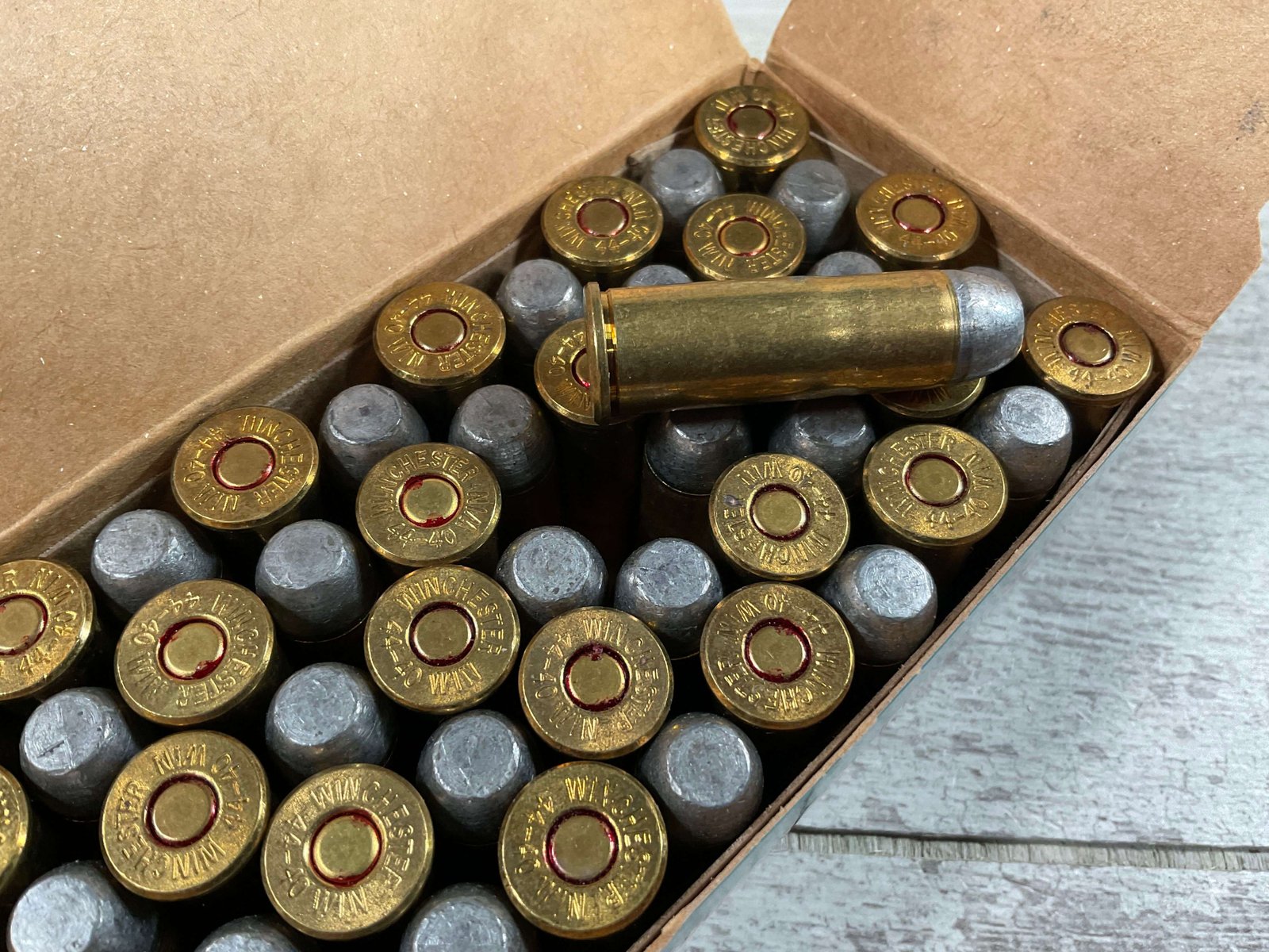 WINCHESTER 44-40 WIN COWBOY ACTION LOADS 225GR CAST LEAD 50/BOX AMMO #3 ...