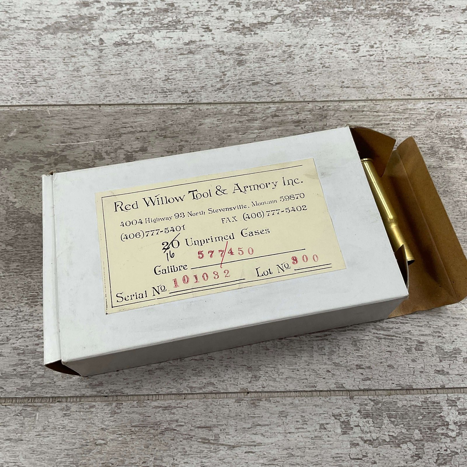 RED WILLOW TOOL & ARMORY 577/450 MARTINI HENRY UNPRIMED BRASS 16/BOX ...