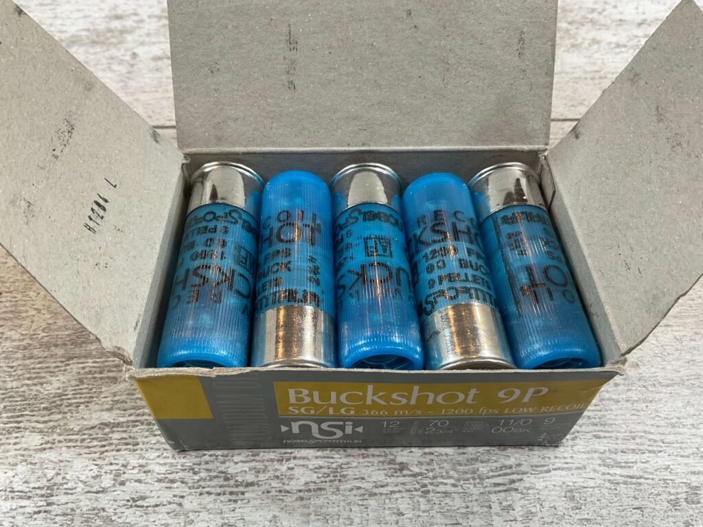 NOBEL SPORTITALIA 12 GAUGE BUCKSHOT 9P 1200 FPS LOW RECOIL, 10/BOX #3 ...