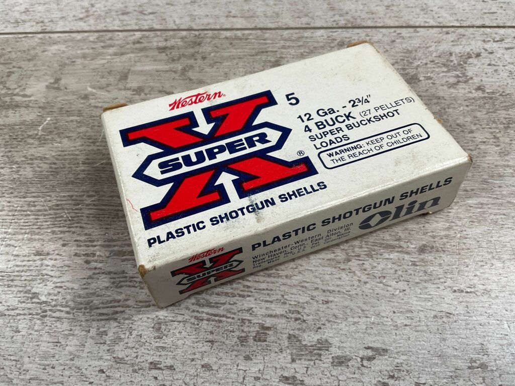 WESTERN SUPER X PLASTIC SHOTGUN SHELLS SUPER BUCKSHOT LOADS 4 BUCK 12 ...
