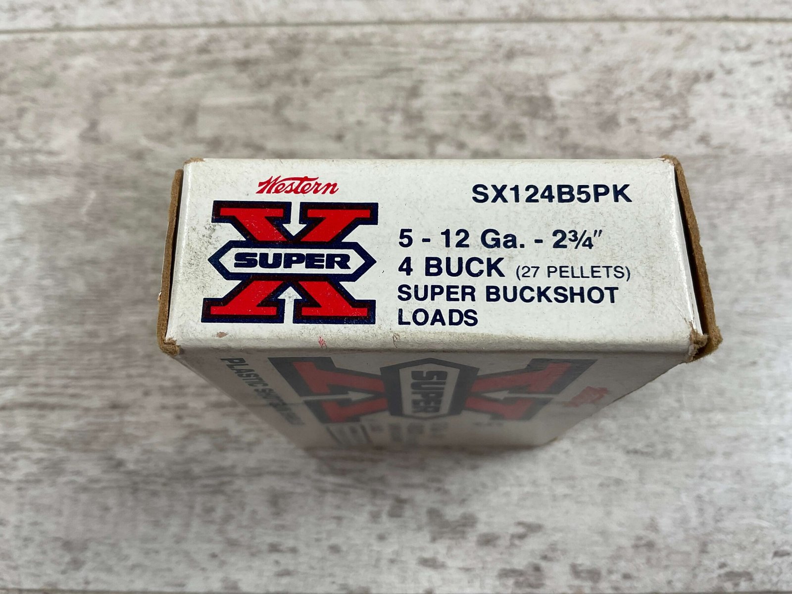 WESTERN SUPER X PLASTIC SHOTGUN SHELLS SUPER BUCKSHOT LOADS 4 BUCK 12 ...