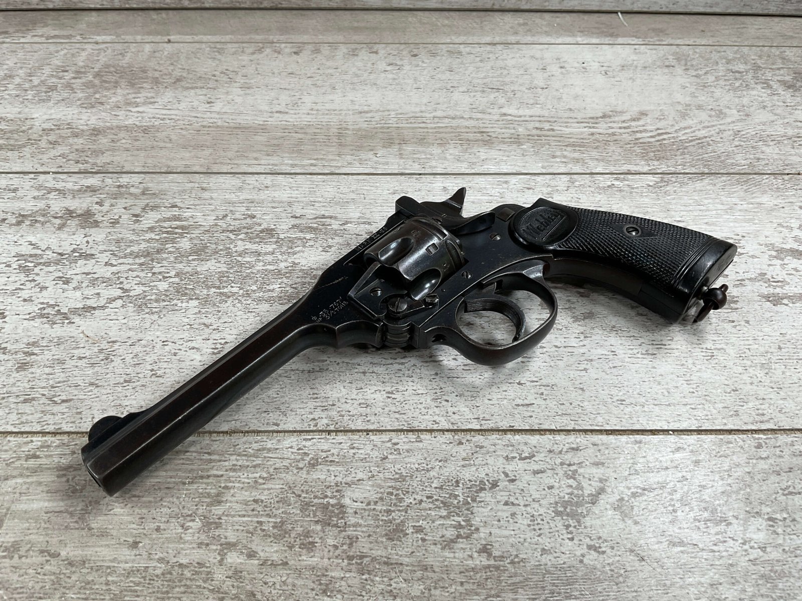 WEBLEY MKIV MARK IV .38-200 REVOLVER W/CANVAS HOLSTER, SINGAPORE POLICE ...