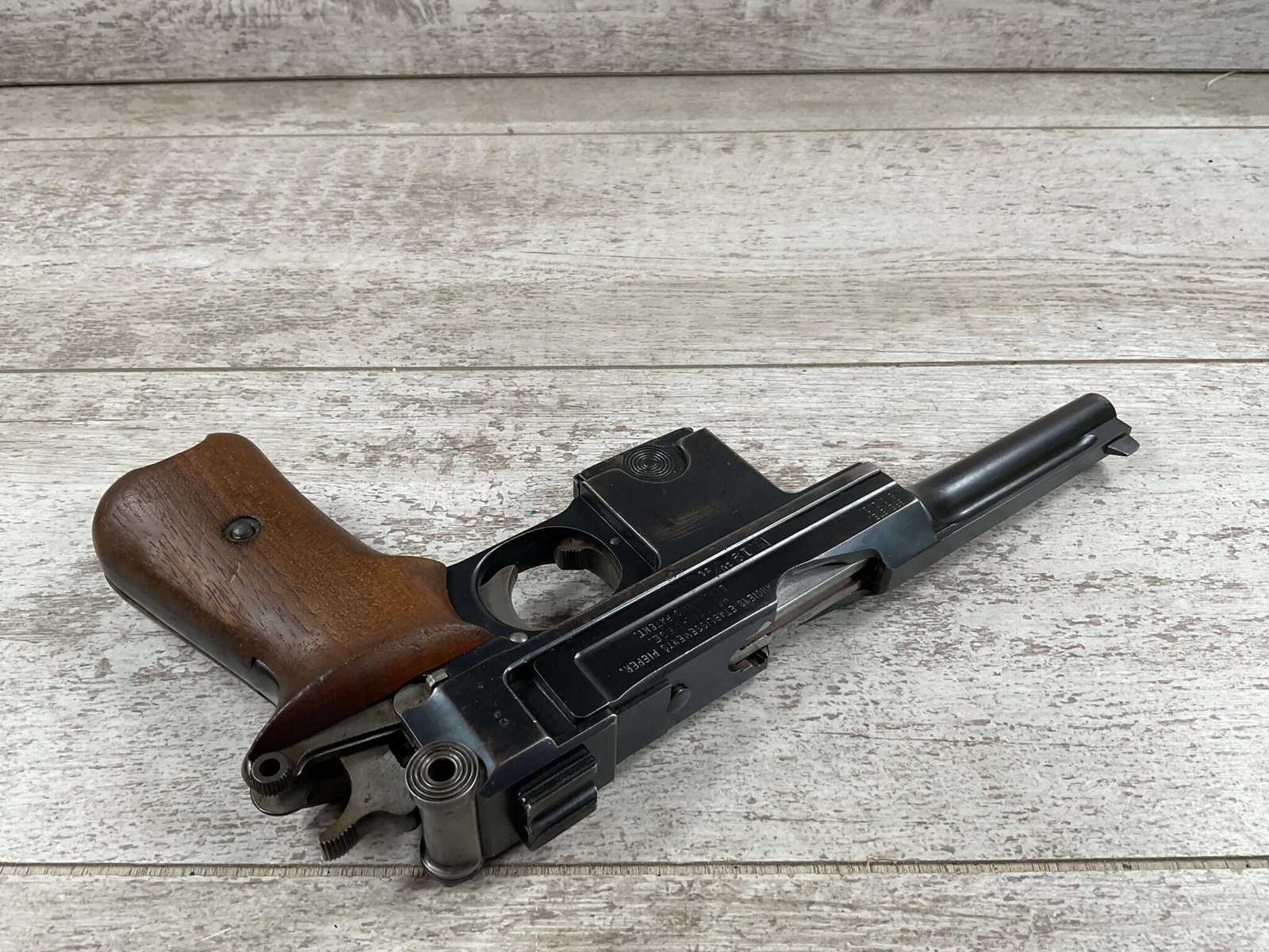 BERGMANN BAYARD 1910/21 9MM LARGO SEMI AUTO PISTOL RIG - Checkpoint ...
