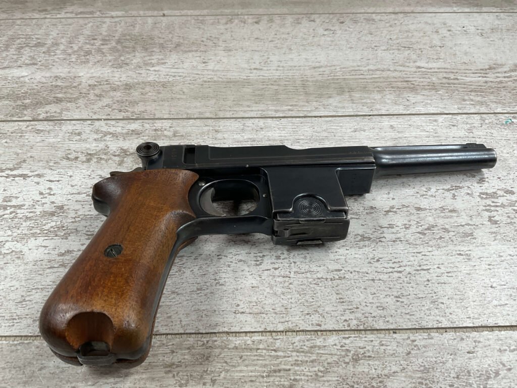 BERGMANN BAYARD 1910/21 9MM LARGO SEMI AUTO PISTOL RIG - Checkpoint ...