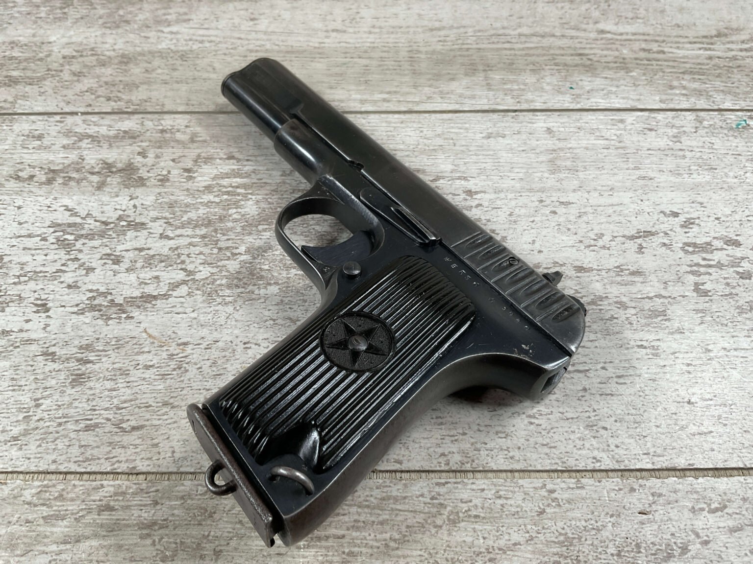 RUSSIAN TT 33 TOKAREV 7.62X25 PISTOL 1940 DATED W/LEATHER HOLSTER, RIG ...