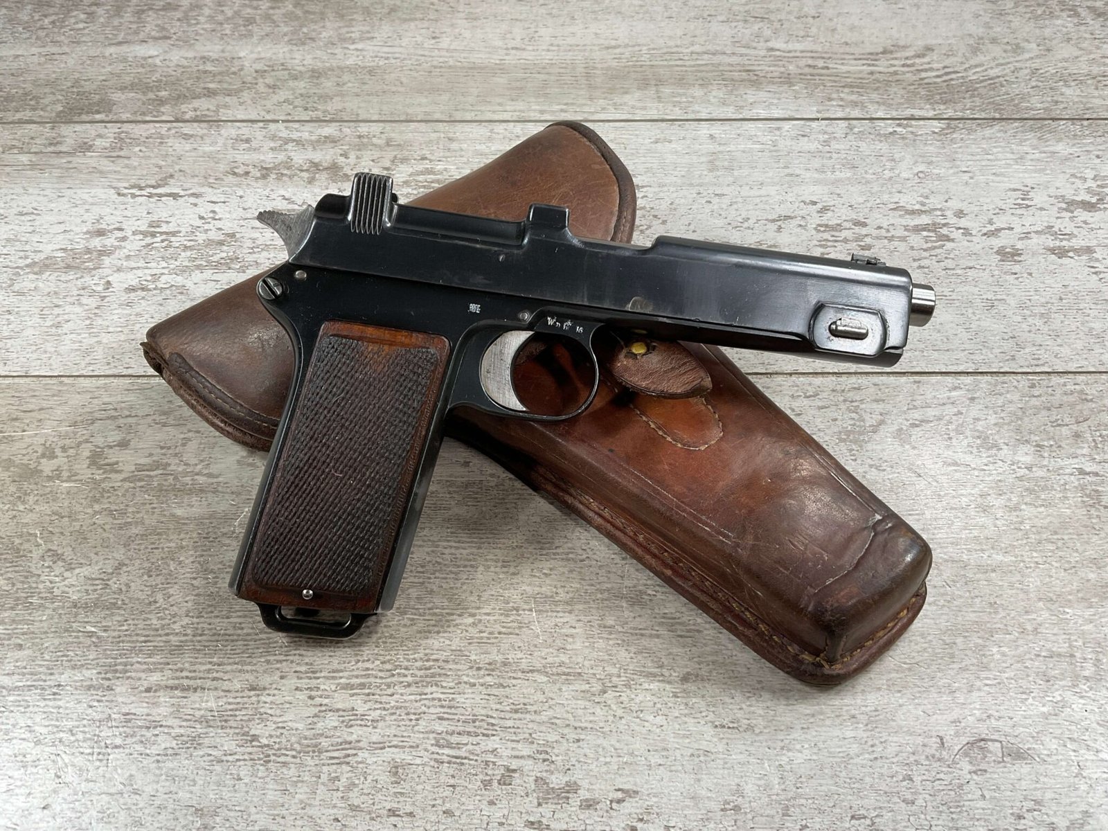 STEYR 1912 9MM PARABELLUM NAZI CONTRACT EAGLE/L POLICE MARKED SEMI AUTO ...