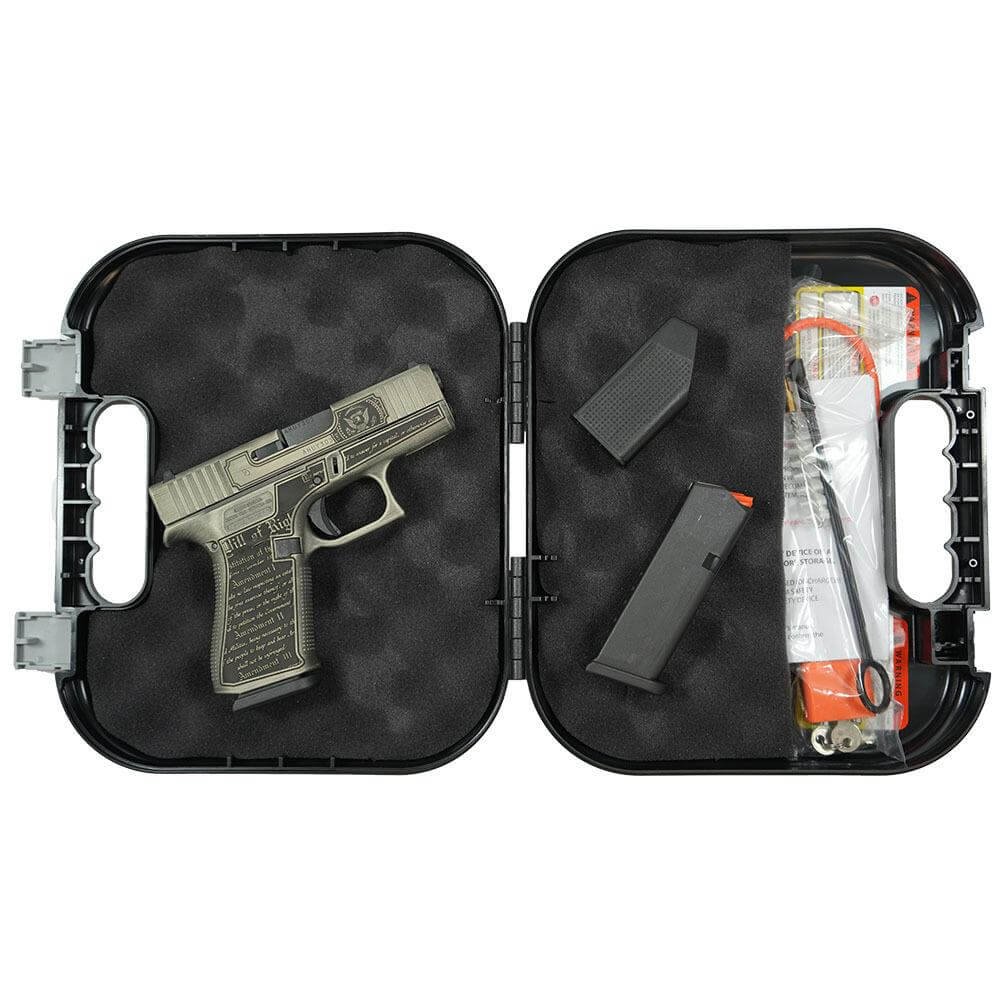 GLOCK 43X "TRUMP 2024" HANDGUN 9MM LUGER CRUSH SILVER DISTRESSED/BLACK ...