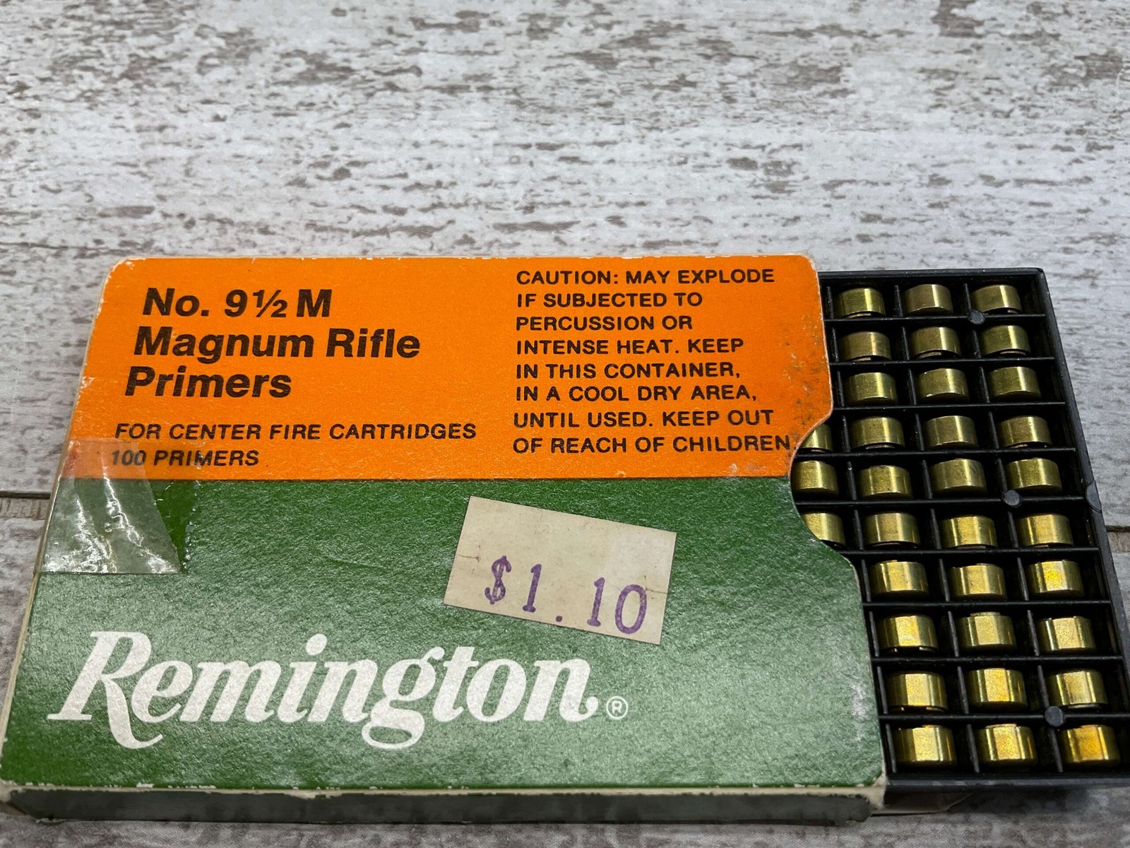 REMINGTON NO. 9 1/2M MAGNUM RIFLE PRIMERS, QTY 166 #3-08607-BDH ...
