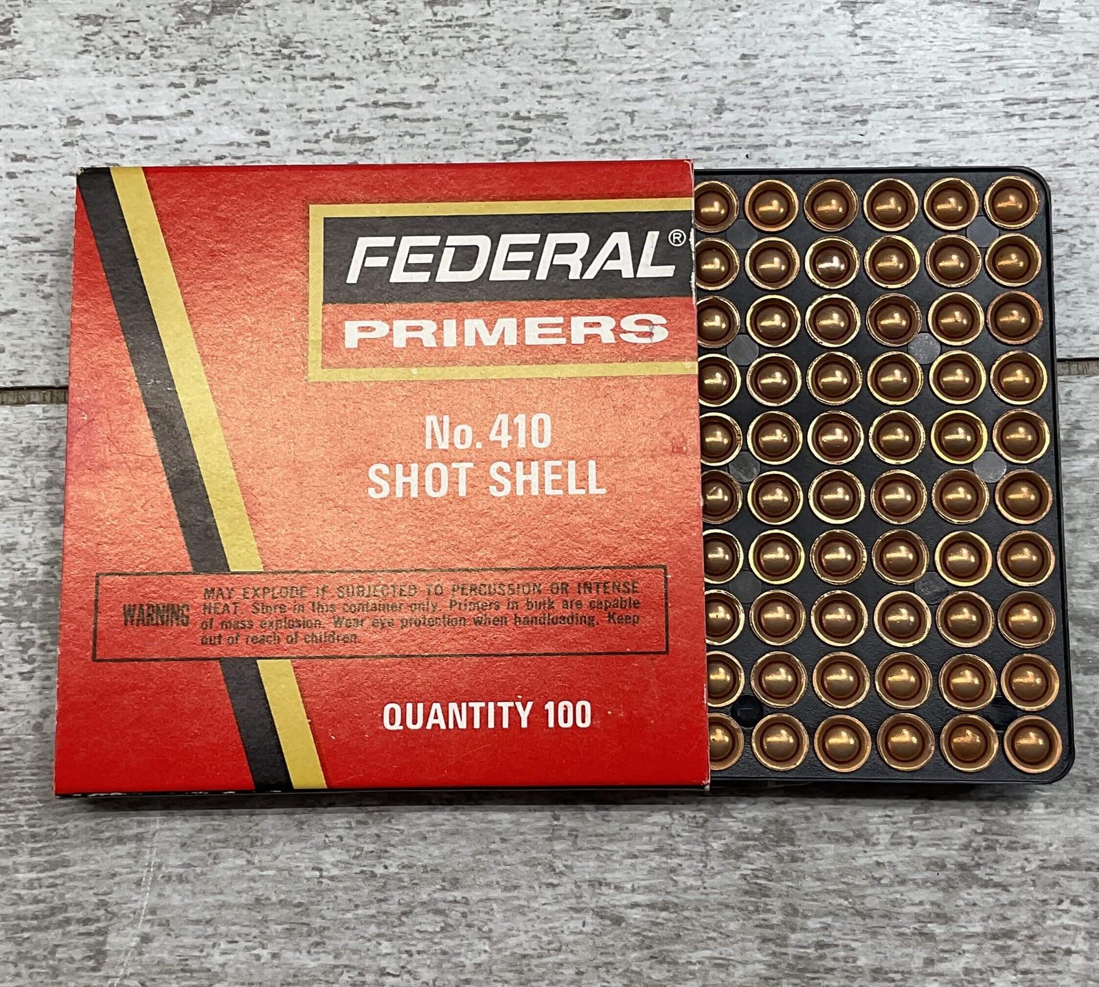 FEDERAL PRIMERS FOR SHOT SHELL RELOADING NO. 410, QTY 111 #3-08670-BDH ...