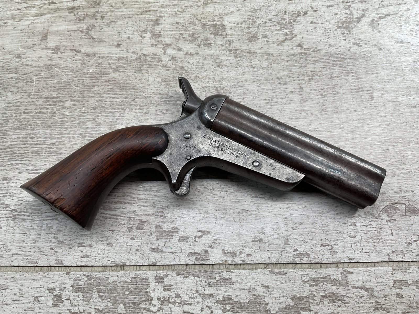 SHARPS & HANKINS .32 RF 4 BARREL PEPPERBOX WITH DISPLAY BOX, ANTIQUE #3 ...
