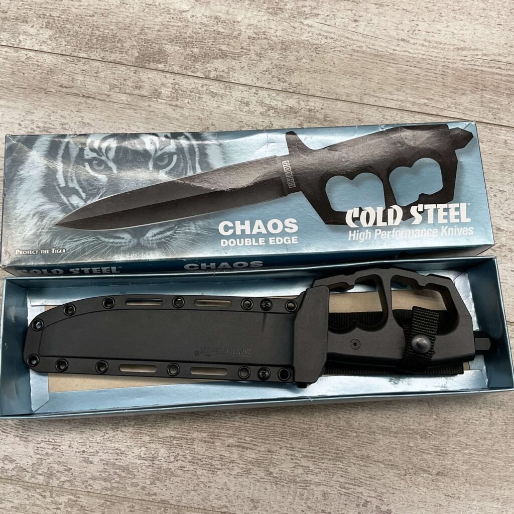 COLD STEEL 80NTP CHAOS DOUBLE EDGE FIXED 7.5" SK-5 BLADE ALUMINUM ...