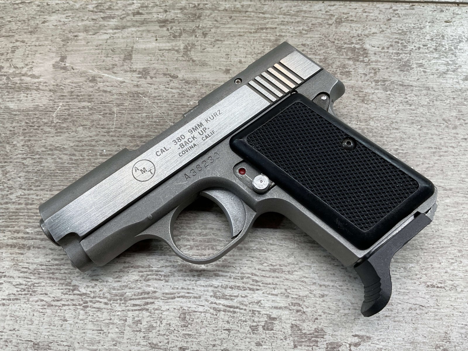 AMT BACK UP .380ACP SEMI AUTO STAINLESS STEEL PISTOL