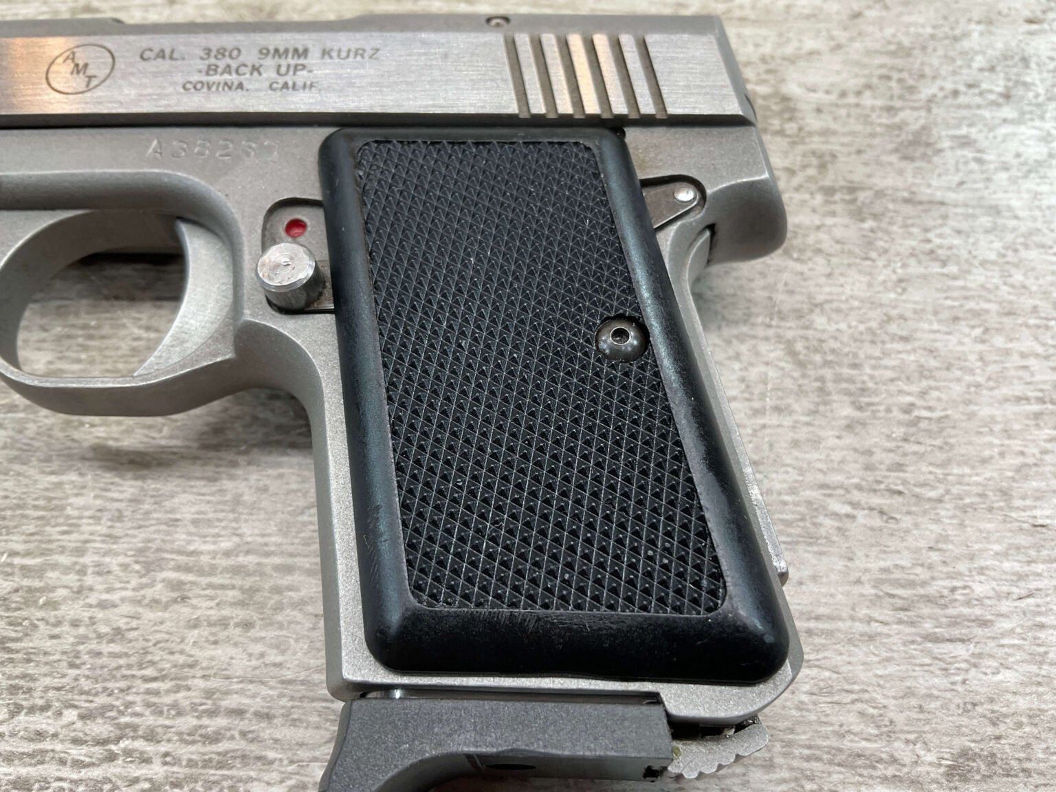 AMT BACK UP .380ACP SEMI AUTO STAINLESS STEEL PISTOL