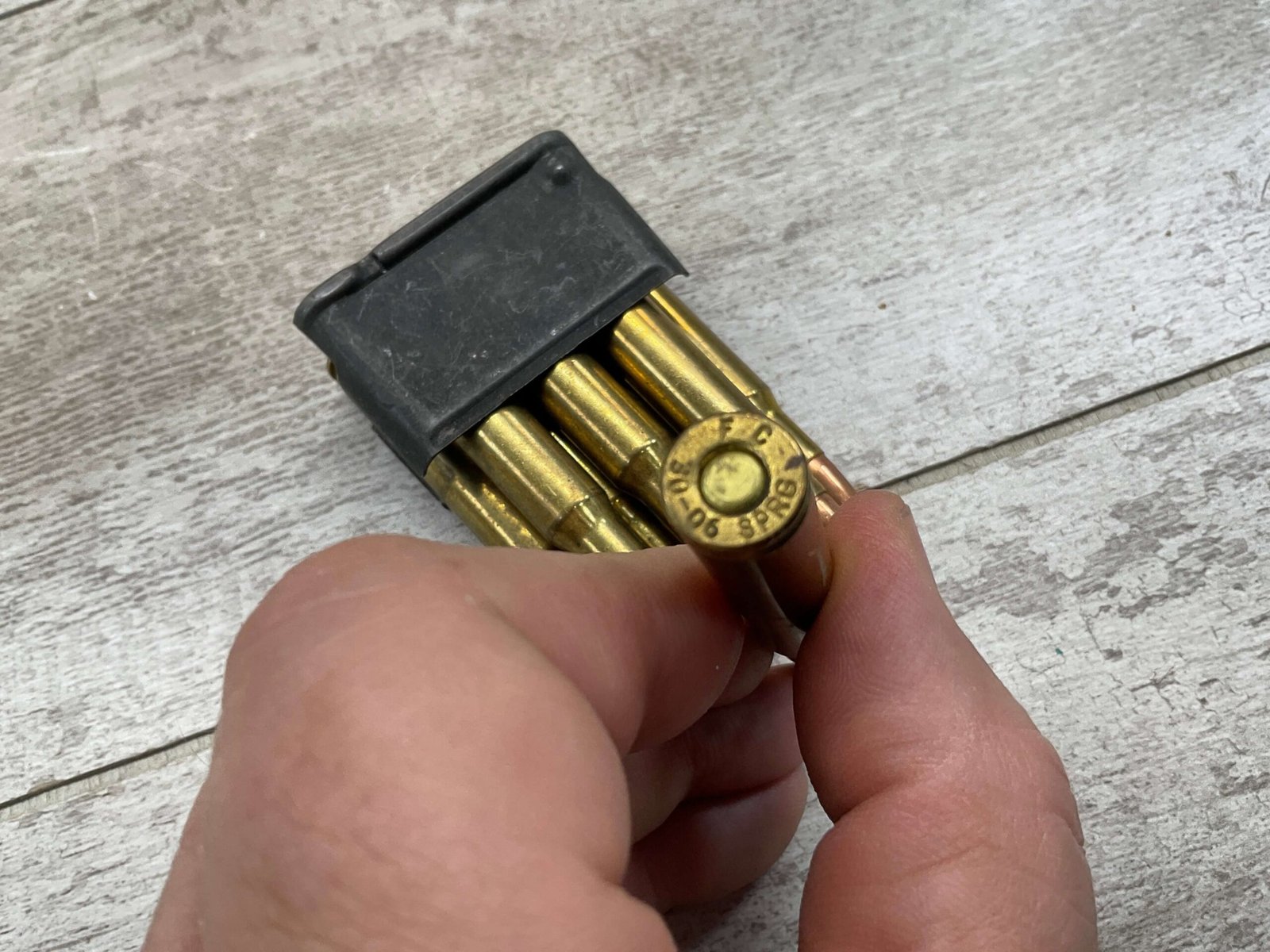 SPRINGFIELD ARMORY M1 GARAND CLIP "BRW7" W/ SPFLD AMMO - Checkpoint ...