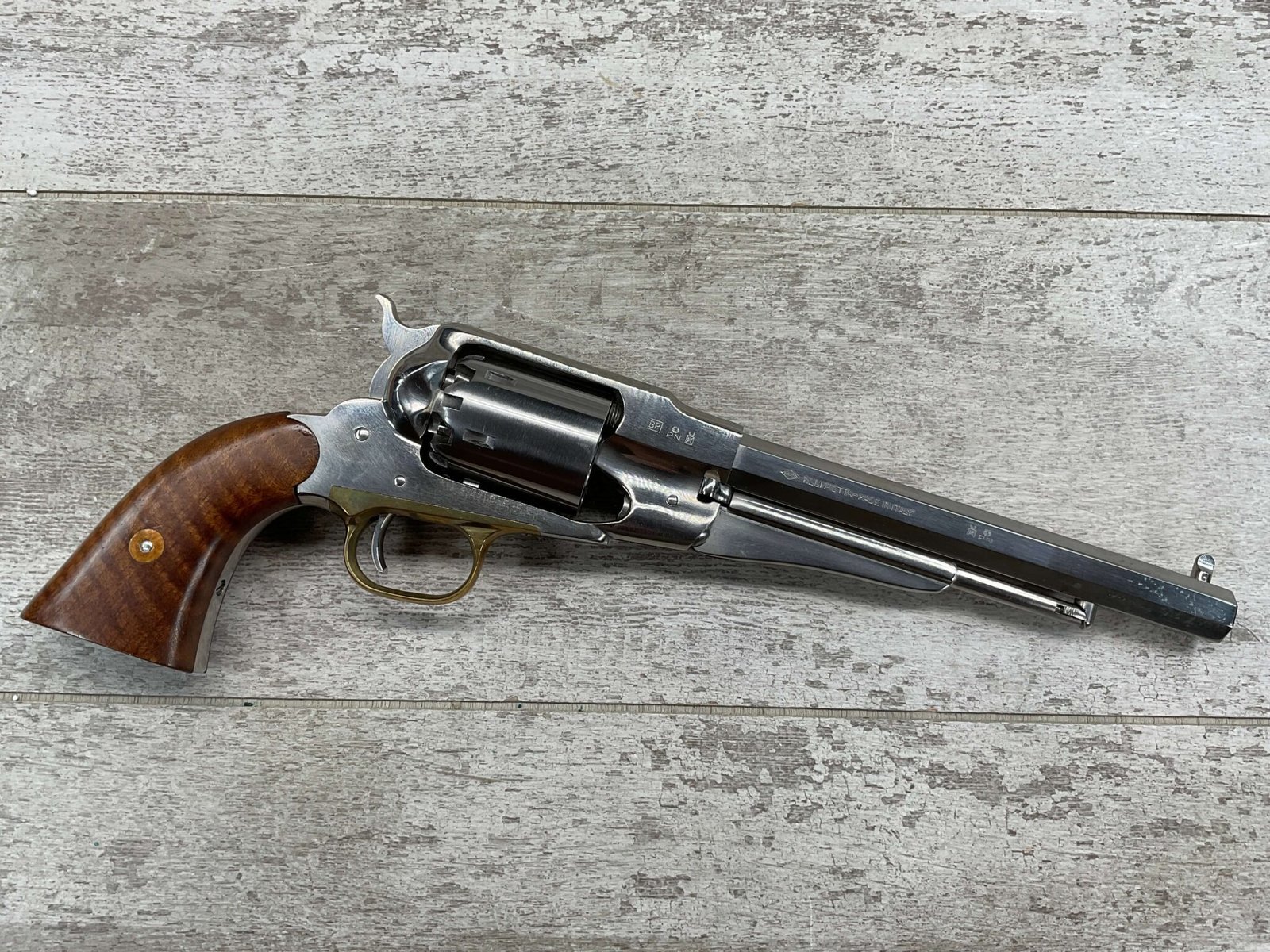 F.LLI PIETTA .44 CAL 1858 NEW MODEL ARMY STAINLESS BLACK POWDER ...