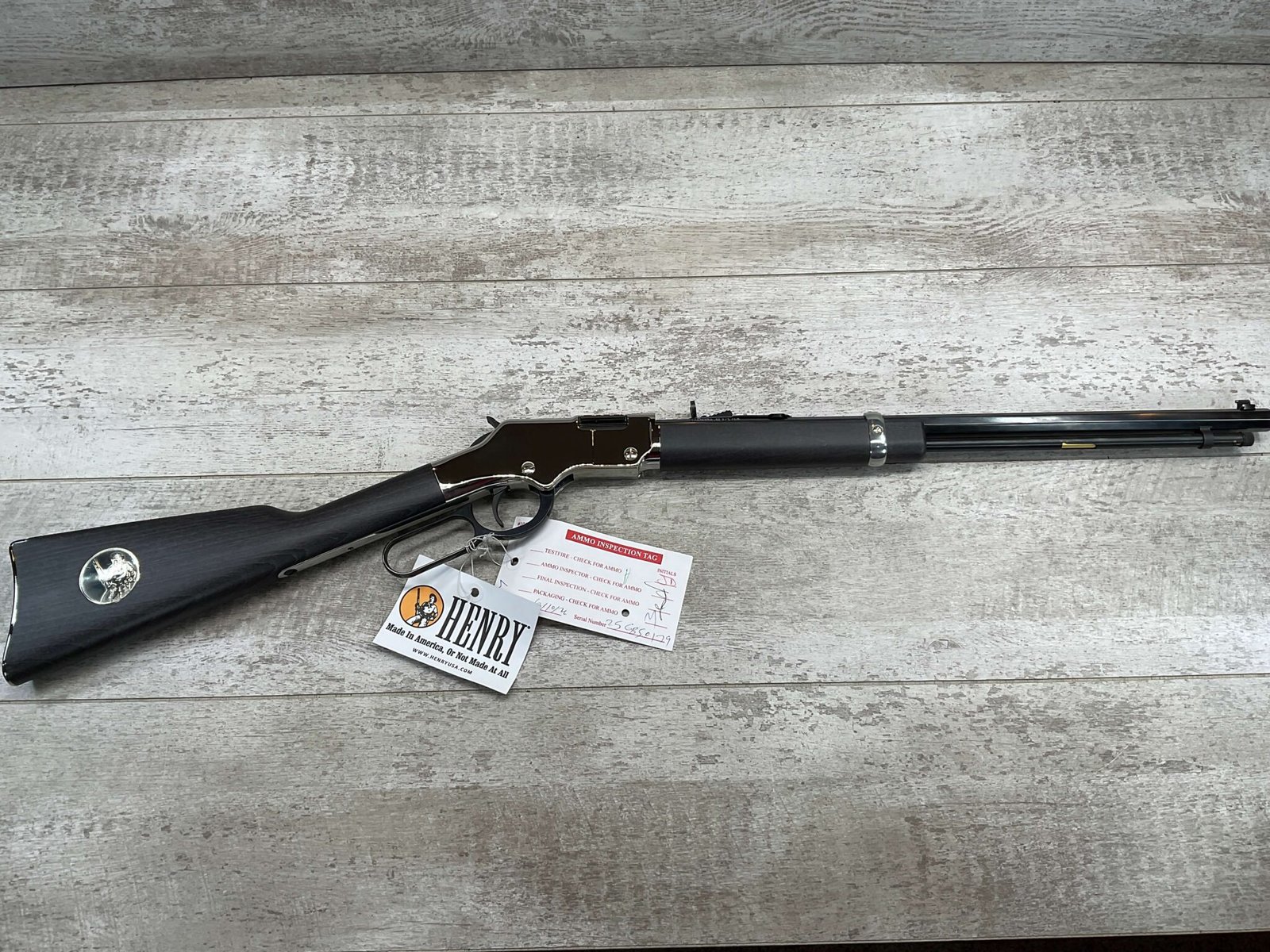 HENRY GOLDEN BOY SILVER 22 RIFLE 25TH ANNIVERSARY EDITION, H004S-25 ...