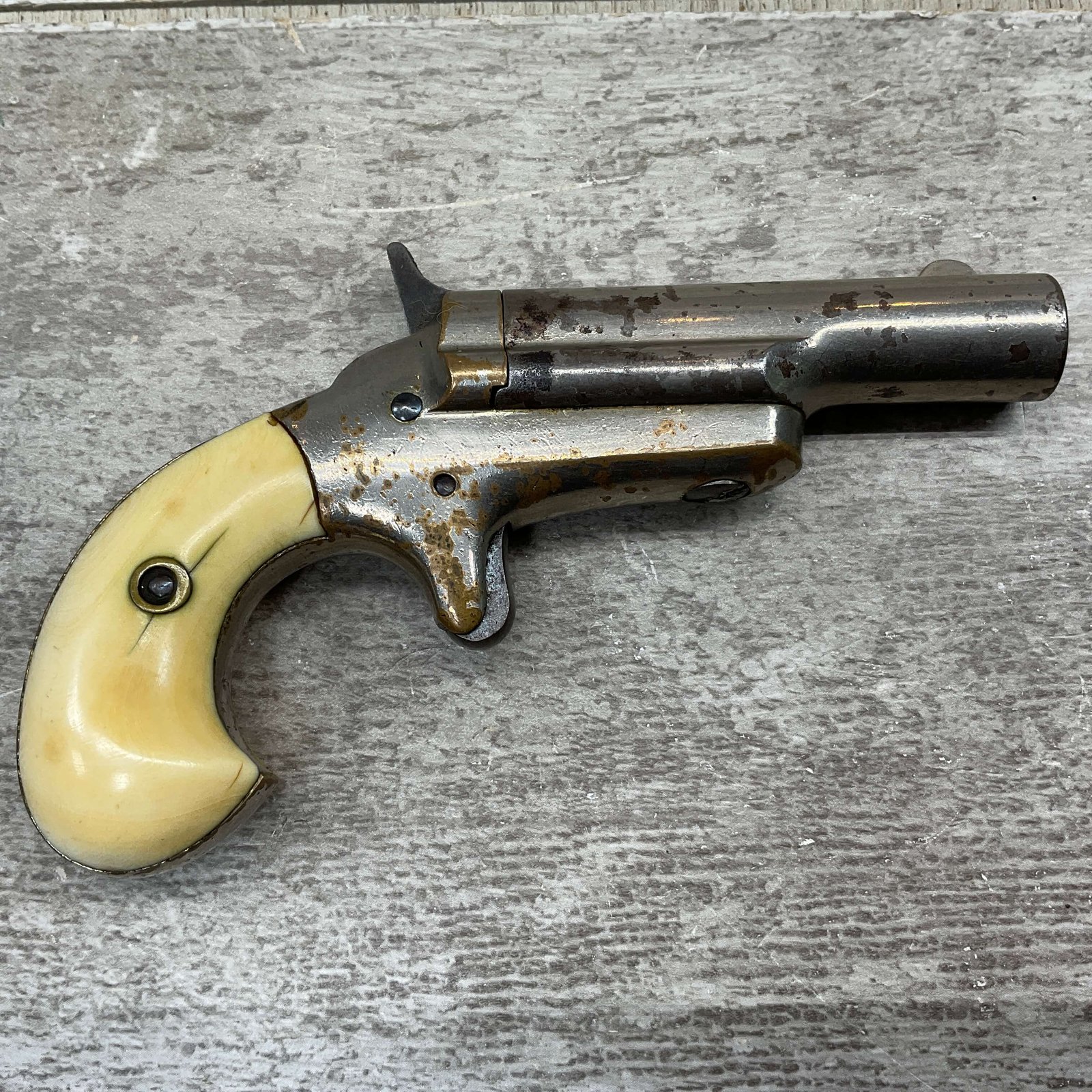 COLT 3RD MODEL .41RF DERRINGER SINGLE SHOT PISTOL, ANTIQUE W/ IVORY ...