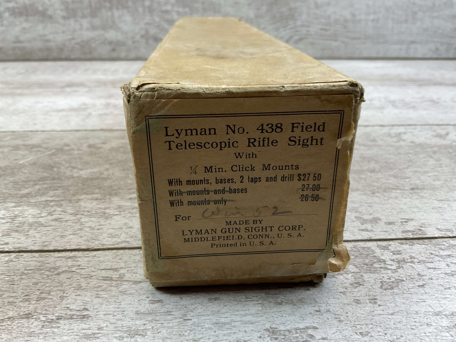ORIGINAL LYMAN NO. 438 FIELD TELESCOPE RIFLE SIGHT W/ MOUNTS, VINTAGE ...