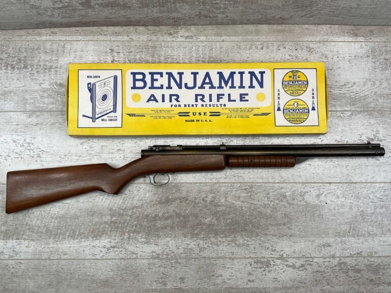 "BENJAMIN FRANKLIN" MODEL 312 .22 CAL PUMP ACTION AIR RIFLE W/ ORIGINAL ...
