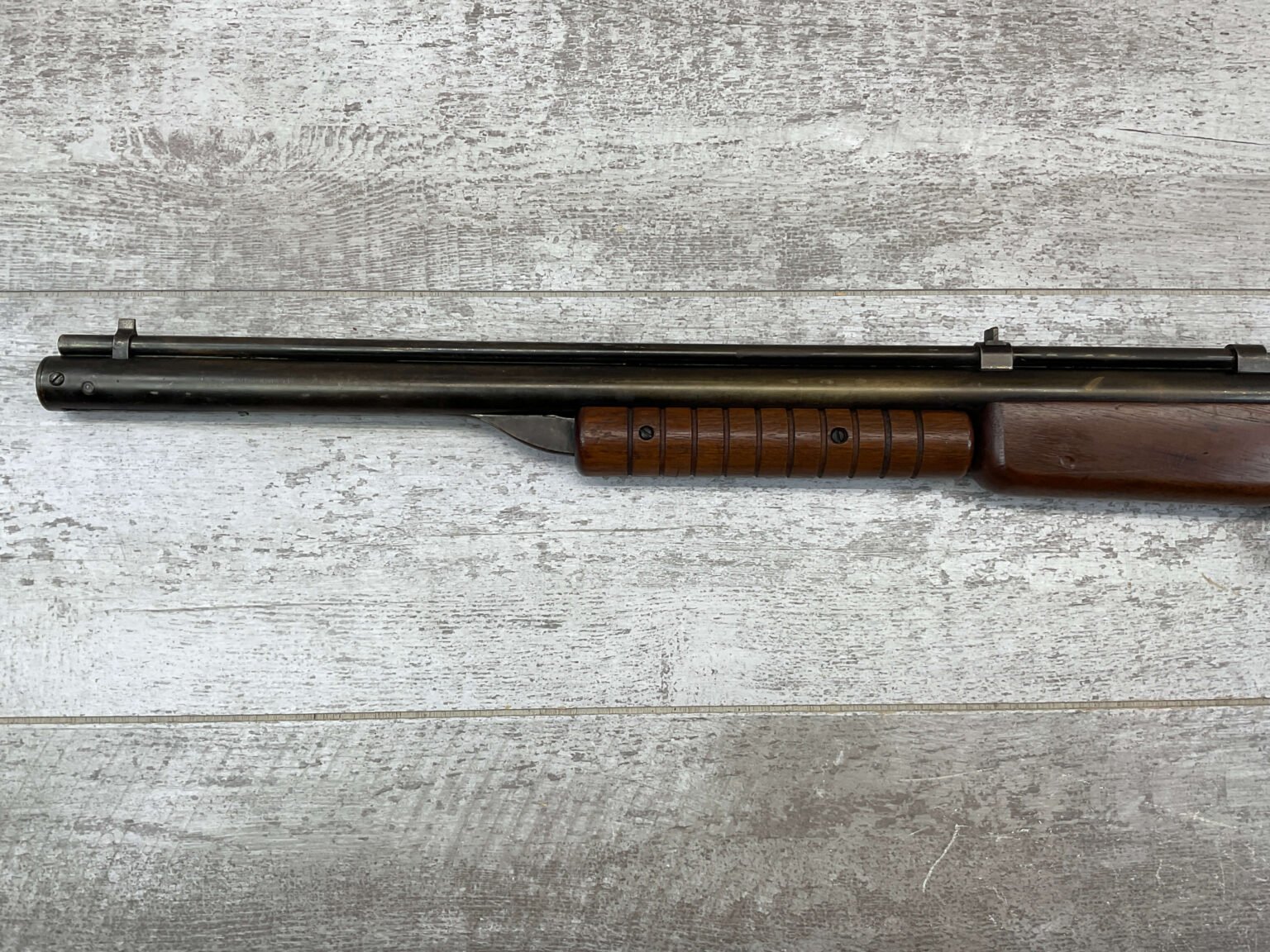 "BENJAMIN FRANKLIN" MODEL 312 .22 CAL PUMP ACTION AIR RIFLE W/ ORIGINAL ...