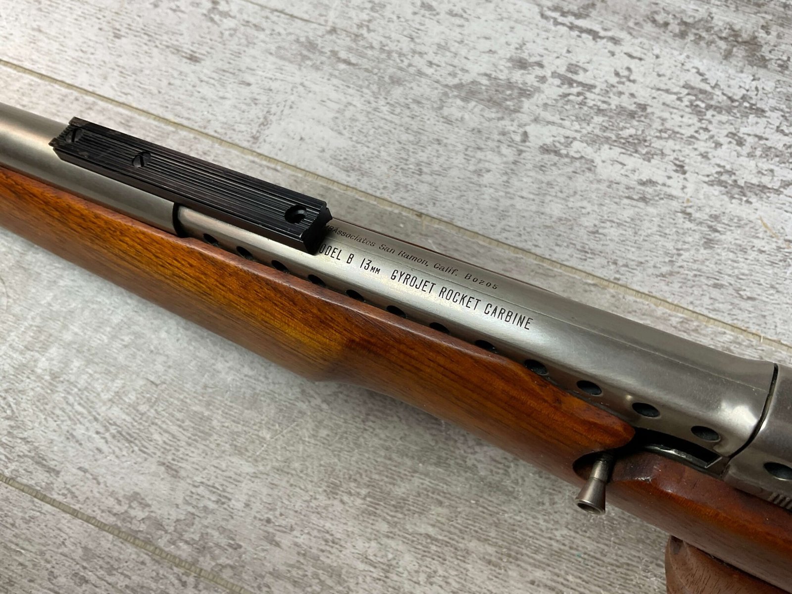 GYROJET MOD B CARBINE 13MM SEMI AUTO ROCKET RIFLE, VERY RARE, JAMES ...