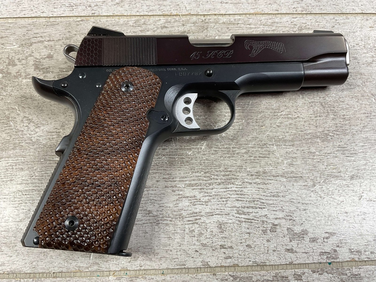 COLT / KASE REEDER CUSTOM COMBAT COMMANDER "BLACK MAMBA" 45ACP SEMI ...
