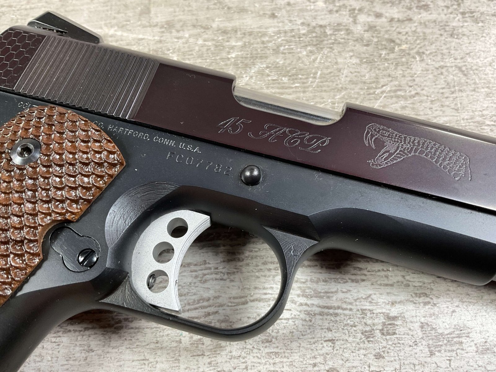 COLT / KASE REEDER CUSTOM COMBAT COMMANDER "BLACK MAMBA" 45ACP SEMI ...