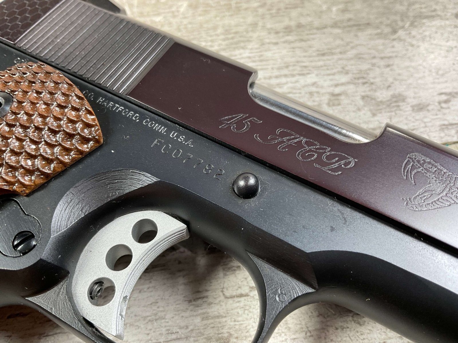 COLT / KASE REEDER CUSTOM COMBAT COMMANDER "BLACK MAMBA" 45ACP SEMI ...