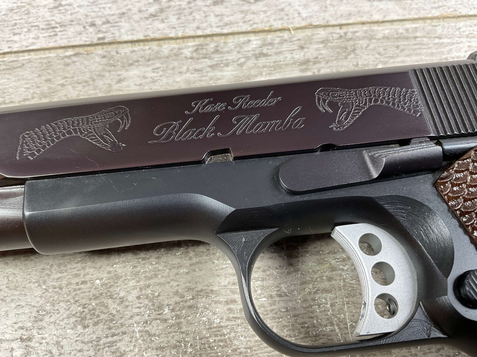 COLT / KASE REEDER CUSTOM COMBAT COMMANDER "BLACK MAMBA" 45ACP SEMI ...