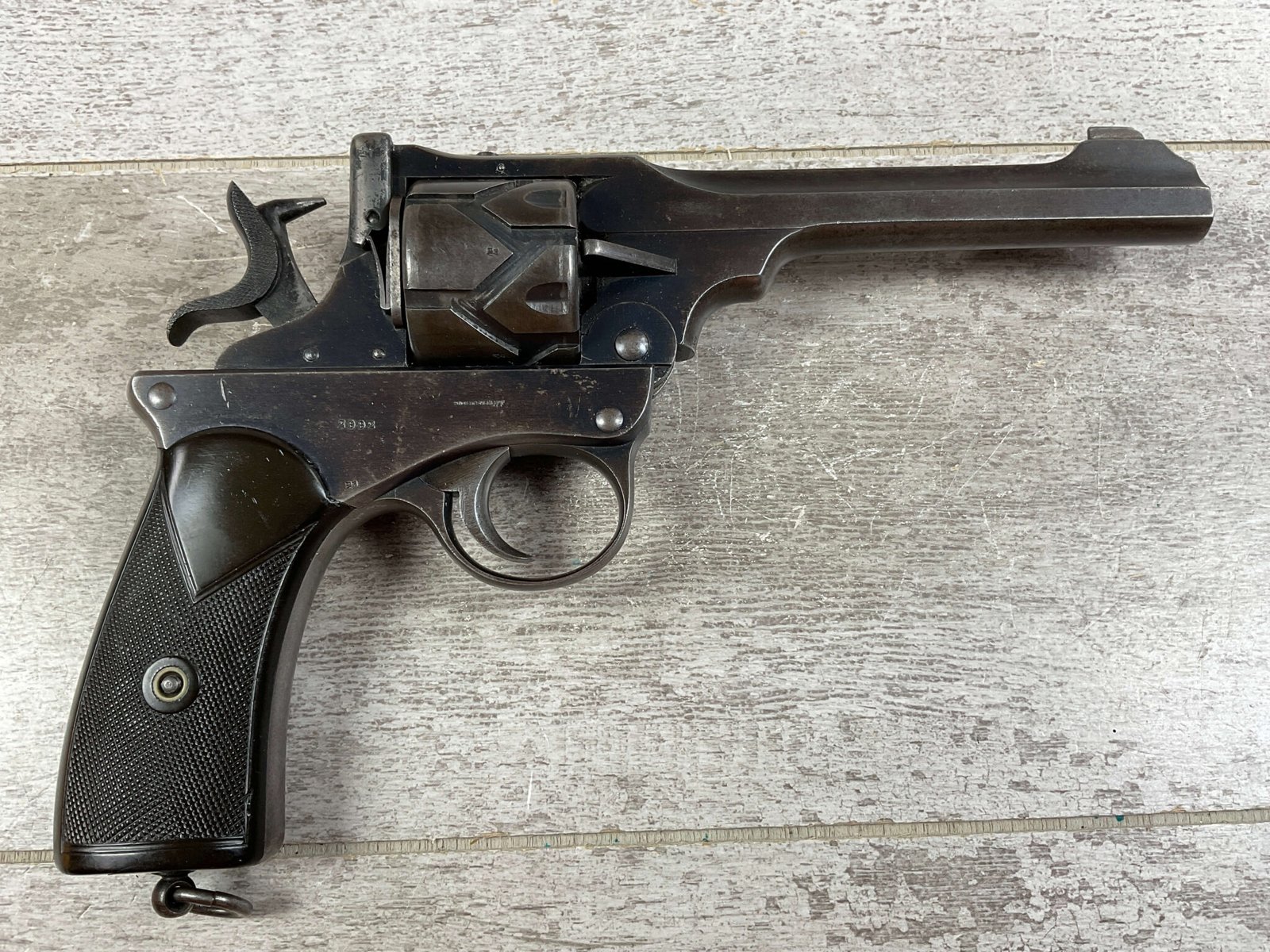 WEBLEY-FOSBERY .455 CORDITE "AUTOMATIC" REVOLVER. JAMES EARL JONES ...