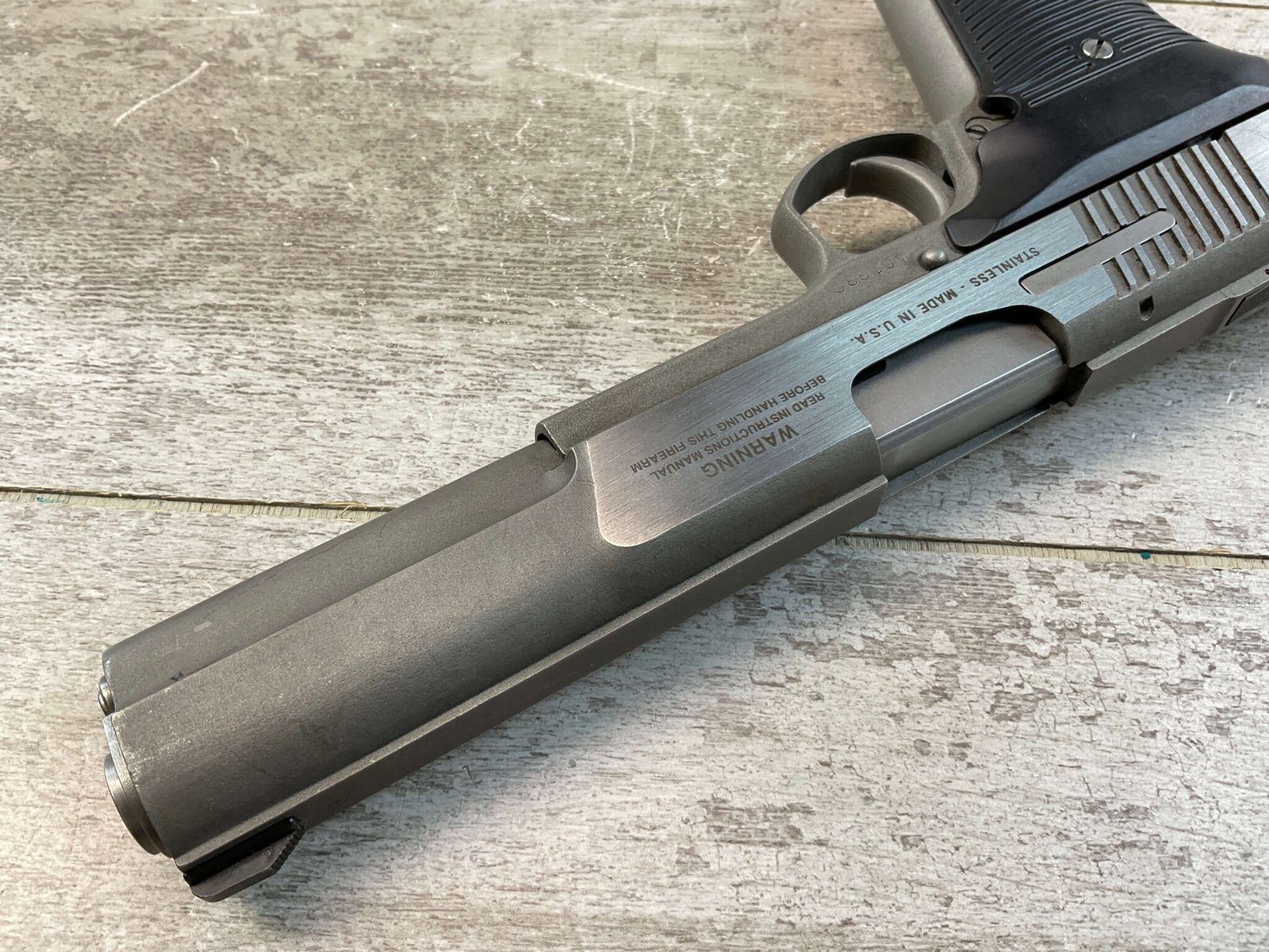 AMT AUTO MAG IV 45 WIN MAG STAINLESS SEMI AUTO PISTOL, JAMES EARL JONES ...