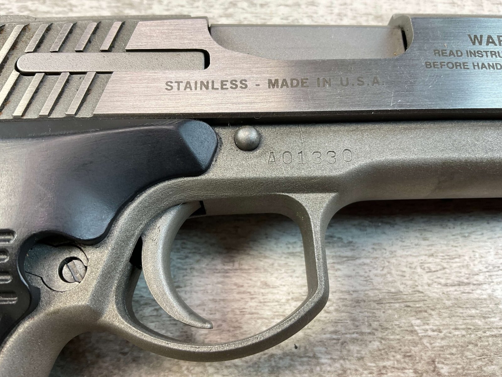 AMT AUTO MAG IV 45 WIN MAG STAINLESS SEMI AUTO PISTOL, JAMES EARL JONES ...