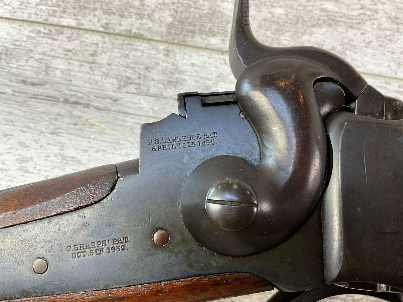 C SHARPS MODEL 1859 SRC .50-70 FALLING BLOCK CARBINE RIFLE, JAMES EARL ...