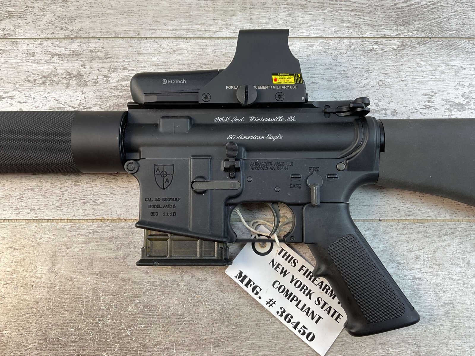 ALEXANDER ARMS AAR-15 50AE RIFLE, JAMES EARL JONES "FAVORITES ...